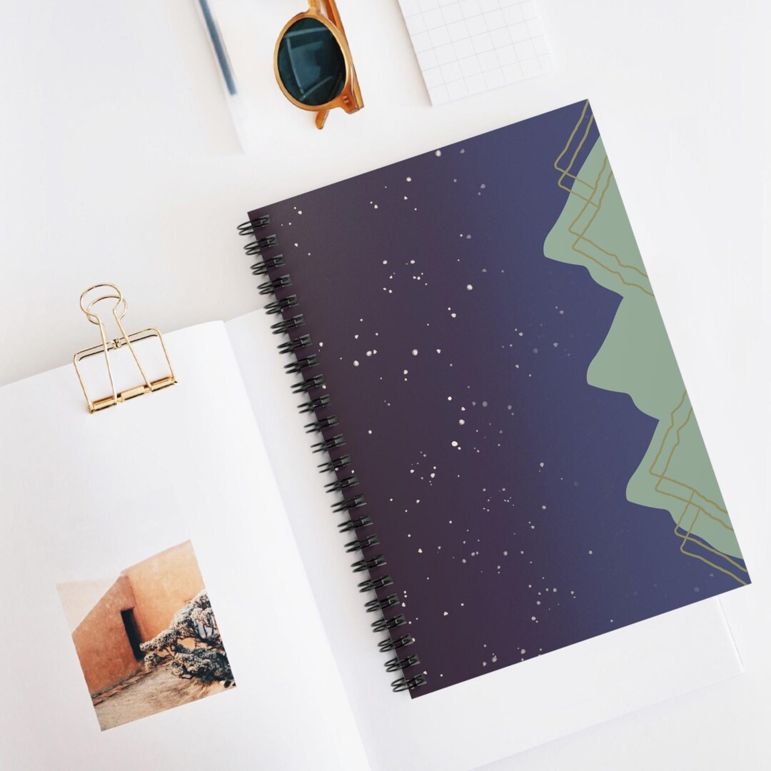 Cosmic Spiral Notebook - Ruled Lines, Galaxy Journal, Night Sky ...