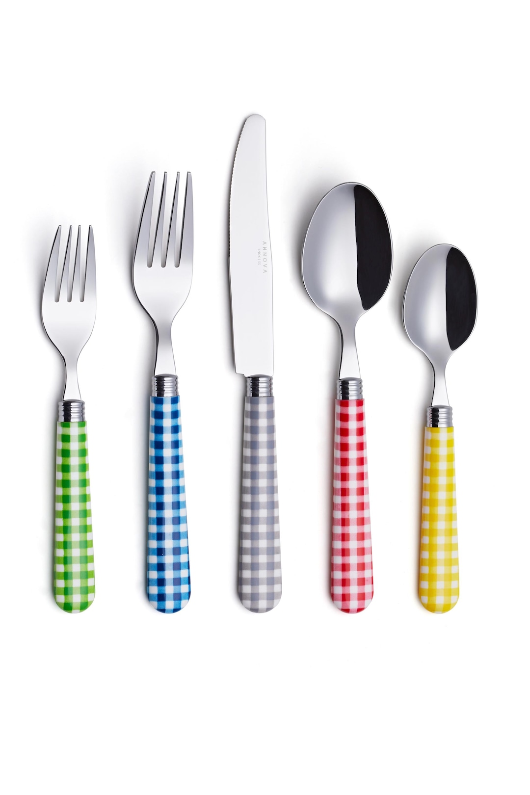 ANNOVA 20 Piece Silverware Set Stainless Steel Round Colorful Handle ...