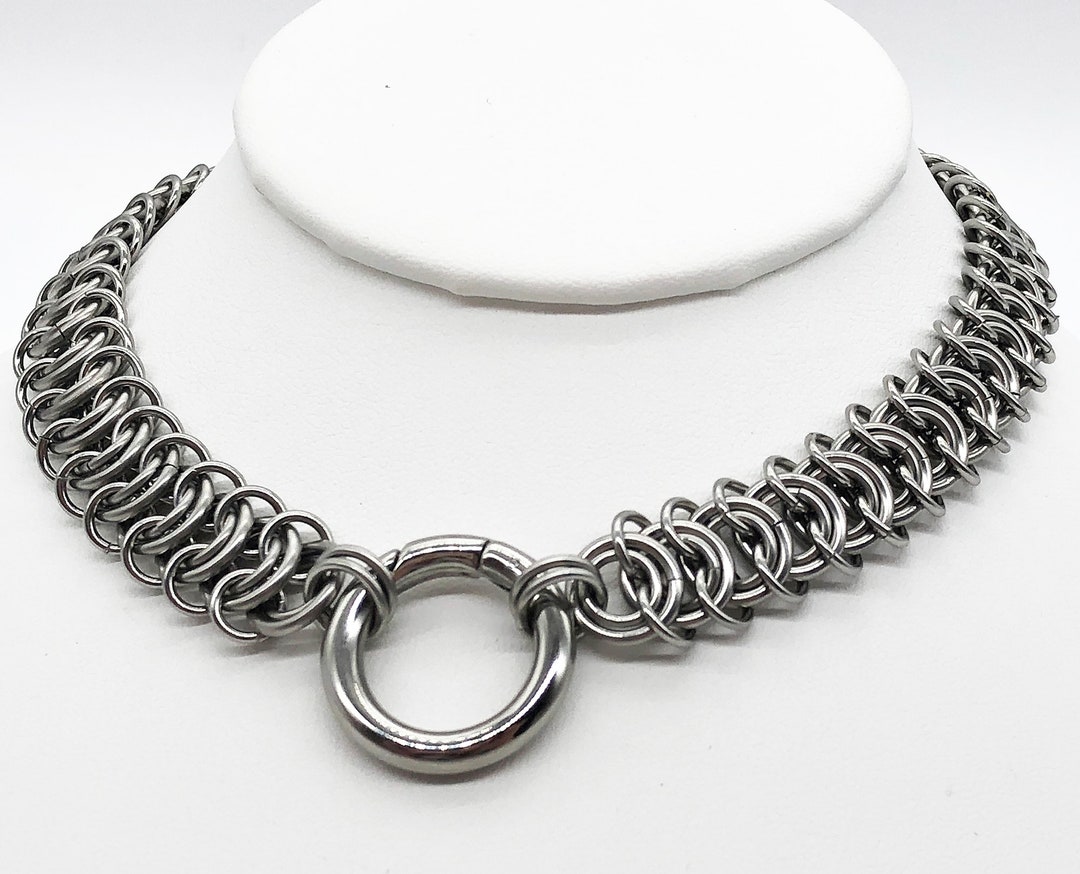 Vertibrae Stainless Steel Collar, BDSM Collar, Slave Collar, Gorean ...