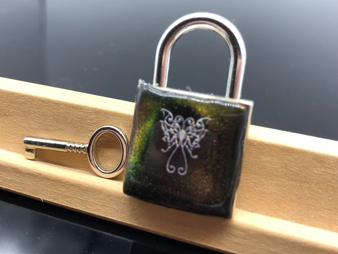 Holo Butterfly With Gold Shimmer Padlock Locking Clasp Lock - Etsy