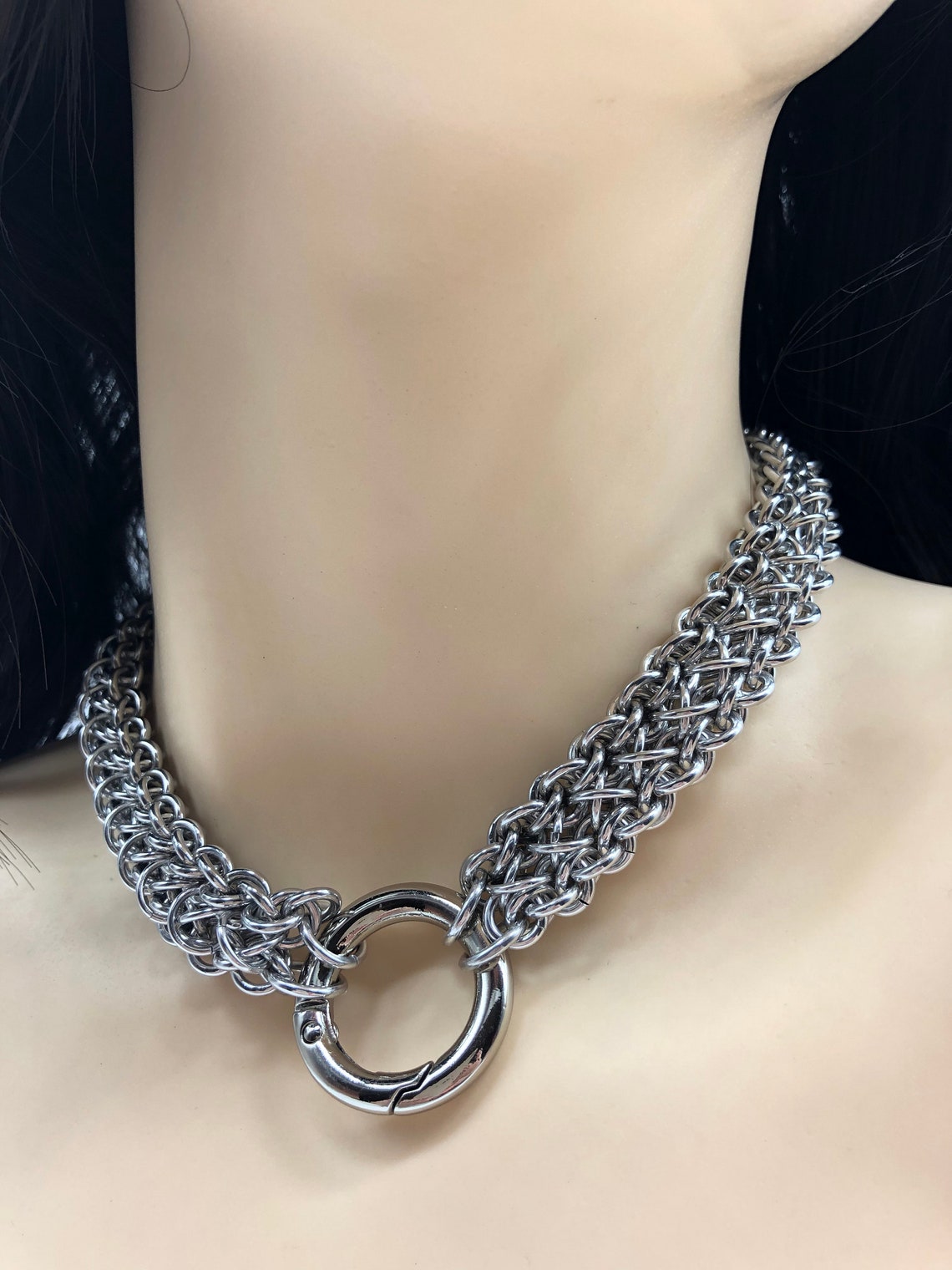 Raven's Braid BDSM Gorean Chainmaile Slave Daywear Collar - Etsy