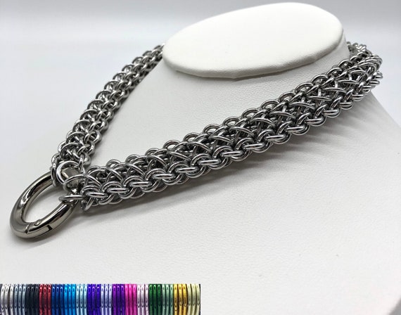 Raven's Braid BDSM Gorean Chainmaile Slave Daywear Collar - Etsy