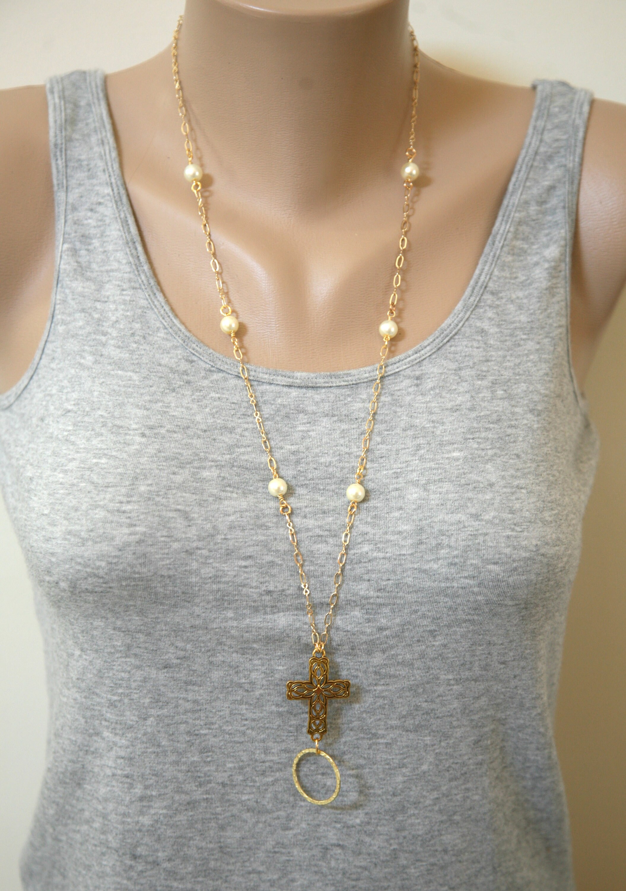 Cross Eyeglass and Badge Lanyard, Religious Lanyard, Three Finishes ...