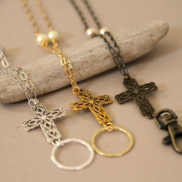 Cross Necklace Lanyard - Etsy