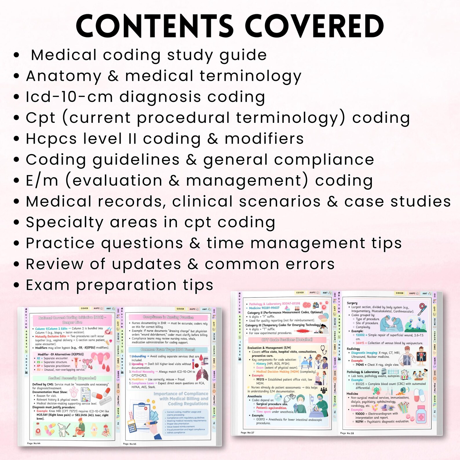 Medical Coding Mastery Bundle, 80+ Pages Coding Study Guide, ICD-10 ...