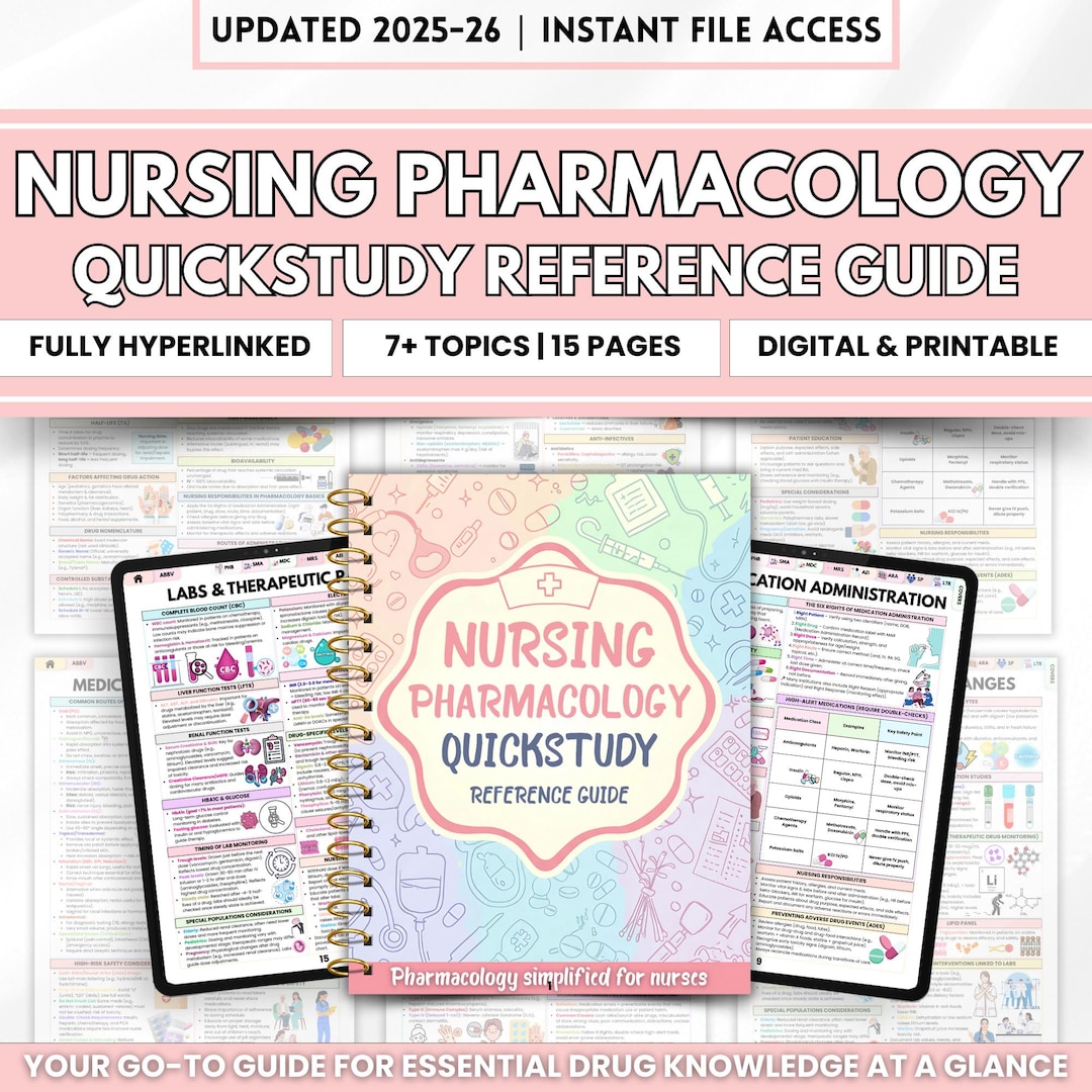Nursing Pharmacology Study Guide PDF | NCLEX Drug Reference ...