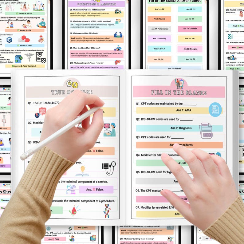 Medical Coding Practice Quizzes Bundle | ICD-10 CPT Cheat Sheets ...