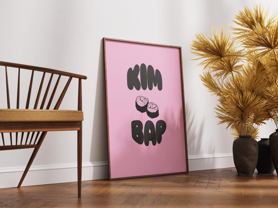 Kimbap Art Print – Korean Food Digital Illustration | Instant Download ...