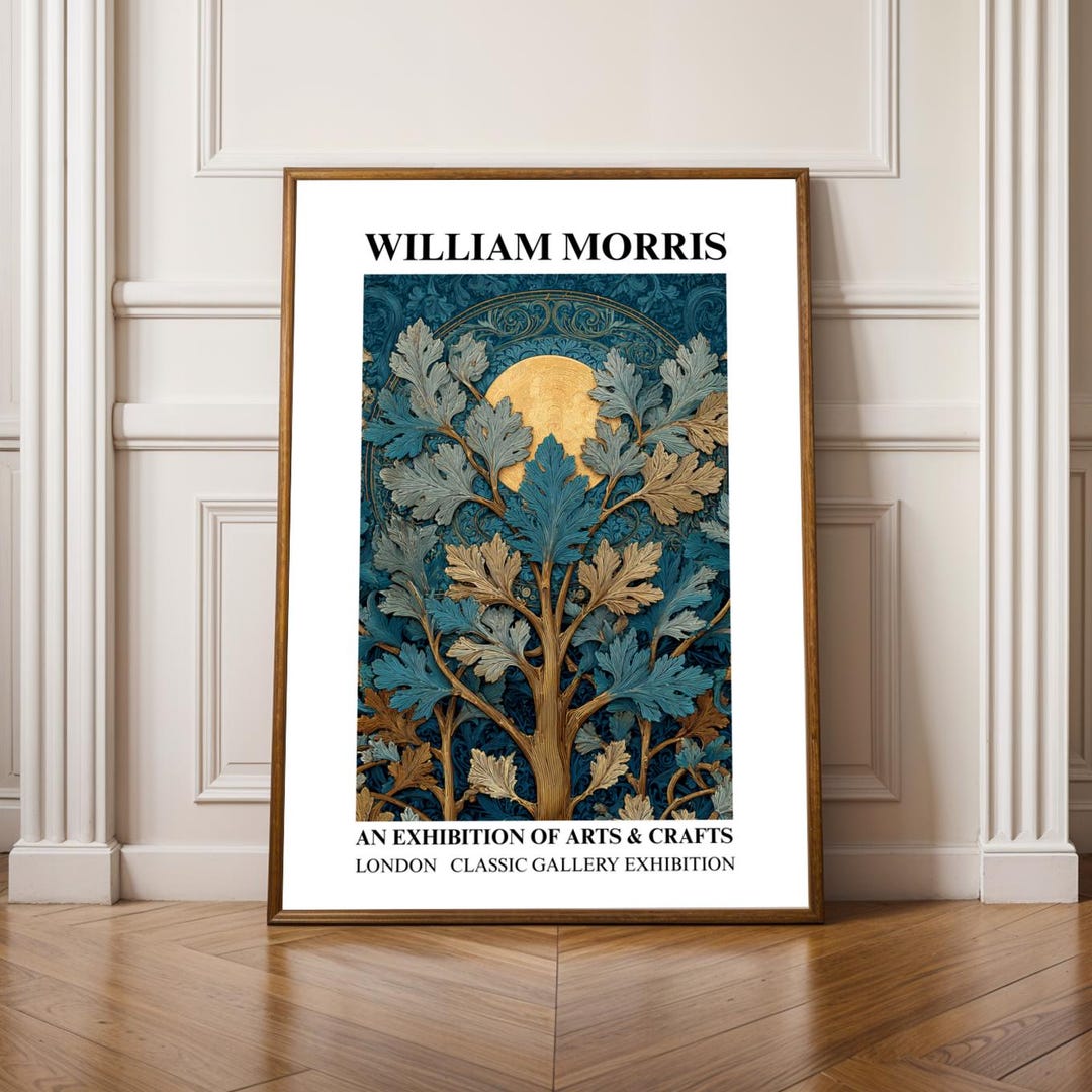William Morris Moon Oak Tree Poster- Exhibition Poster- Gallery Print ...