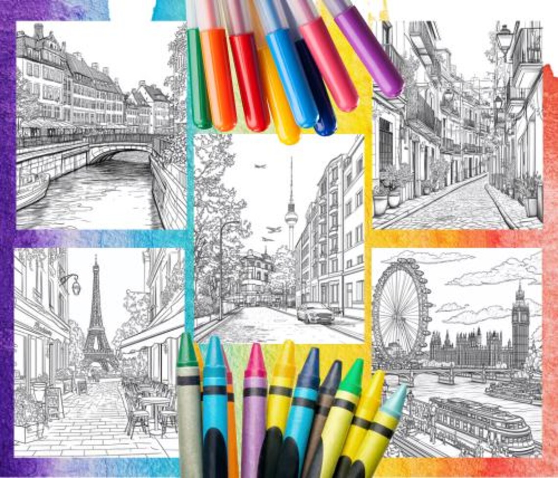 European Capitals Coloring Pages – 15 Printable PDF Sheets for All Ages ...