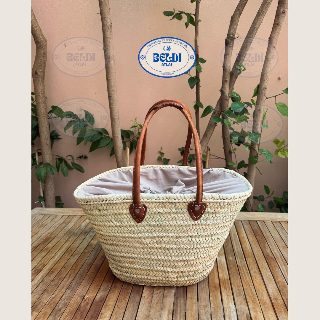 Sac en paille avec poignée sur le dessus, sac de paille en cuir, fourre ...
