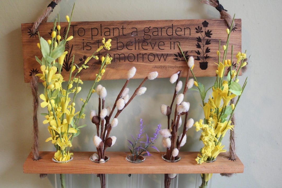 Reclaimed Wood Propagation Station, Sign for Flowers, Plants ...