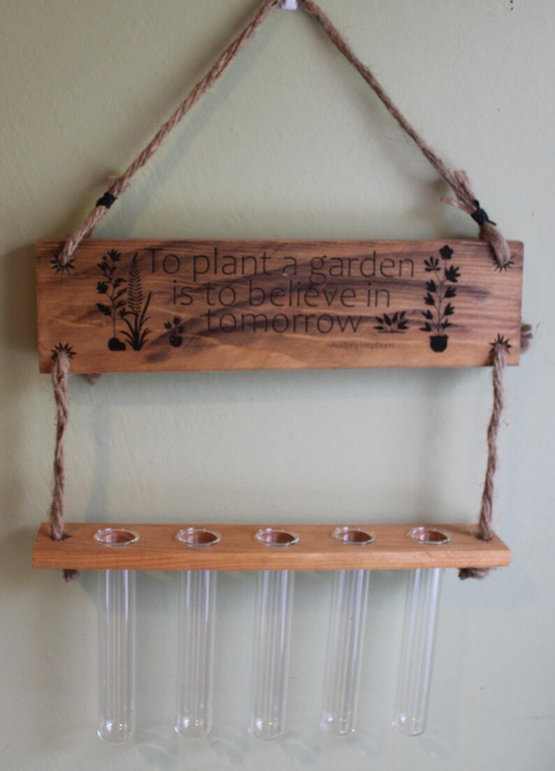Reclaimed Wood Propagation Station, Sign for Flowers, Plants ...