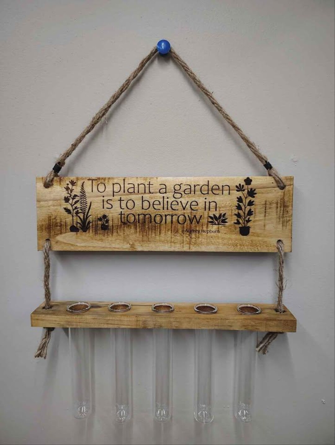 Unique Wood Propagation Station, Sign for Flowers, Plants, Mother's Day ...