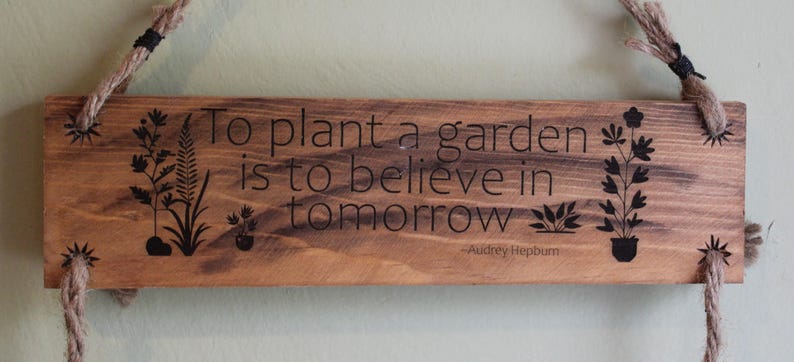 Reclaimed Wood Propagation Station, Sign for Flowers, Plants ...
