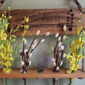 Reclaimed Wood Propagation Station, Sign for Flowers, Plants ...