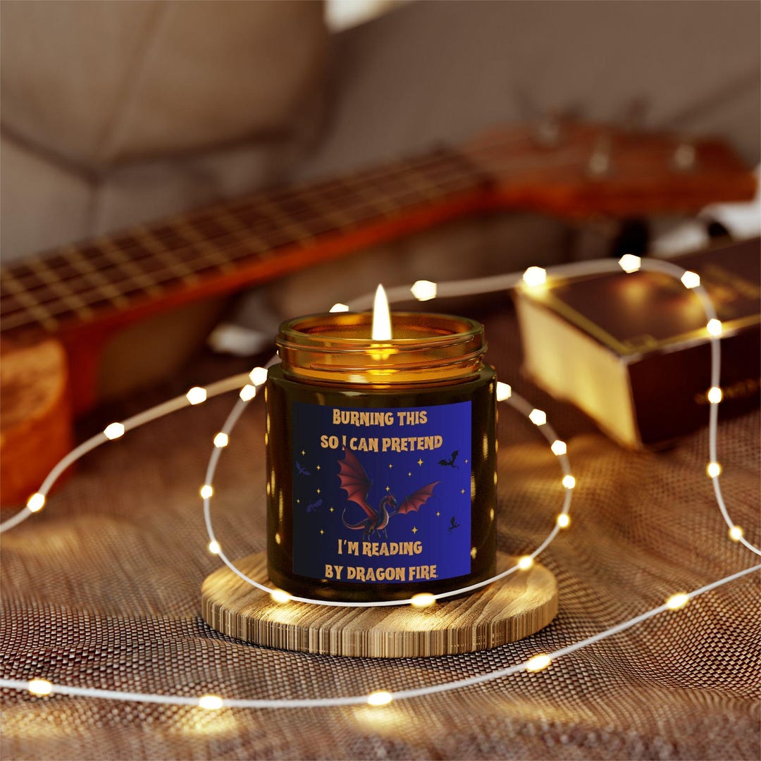 Fantasy-themed Scented Candles, Dragon Fire Reading Candle, Cozy Home ...