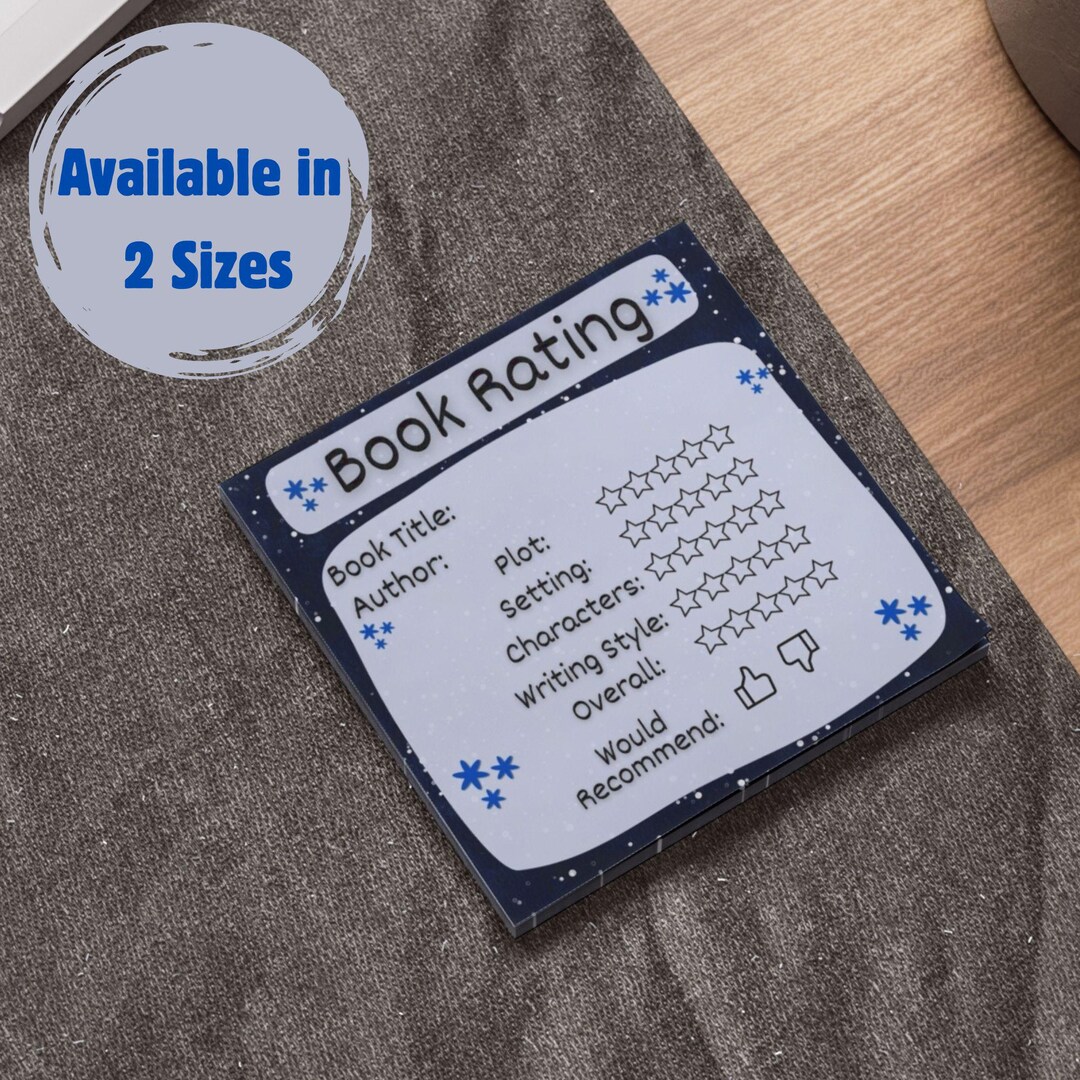 Space Themed Post-it® Note Pads, Book Rating Sticky Notes, 3x3 4x4 ...