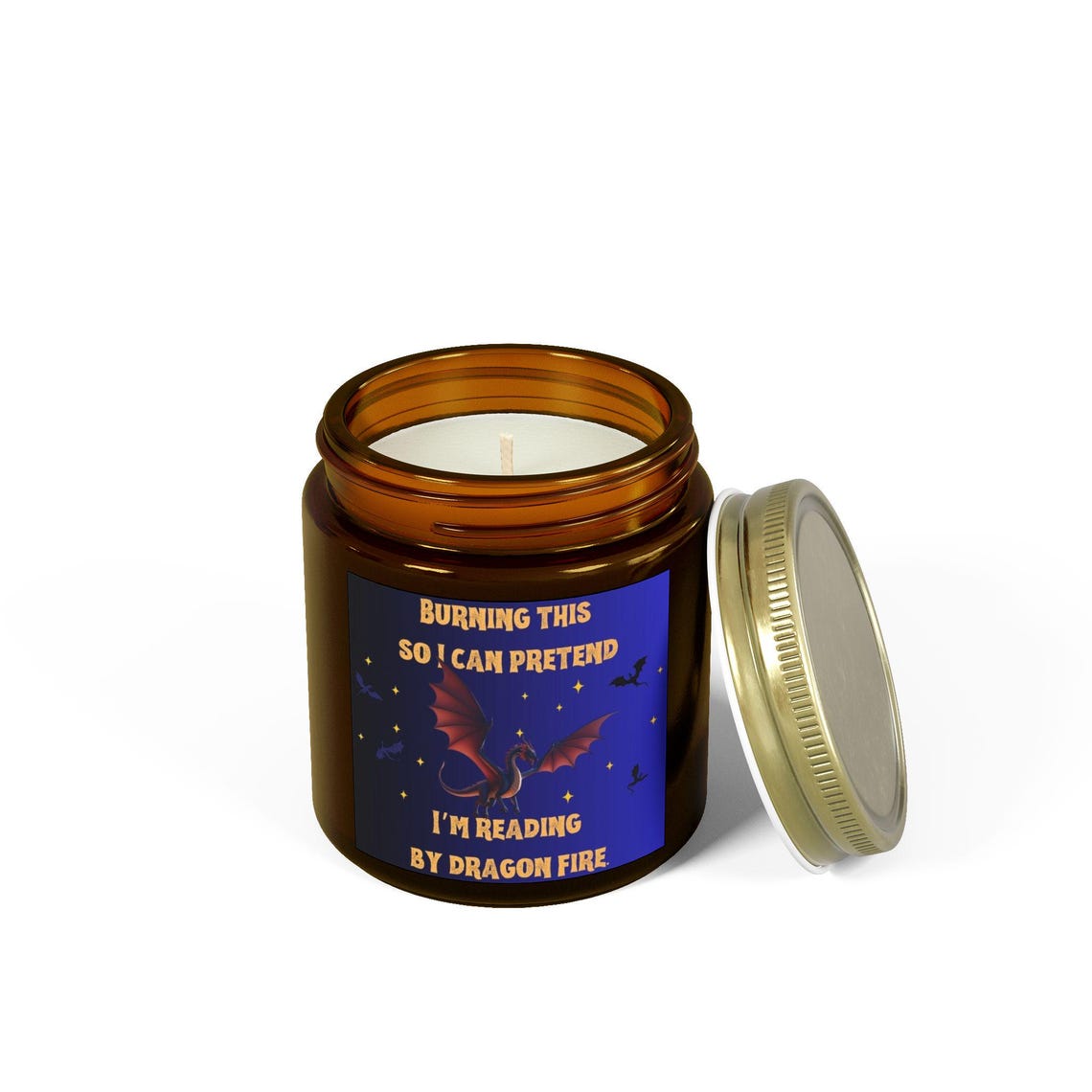 Fantasy-themed Scented Candles, Dragon Fire Reading Candle, Cozy Home ...