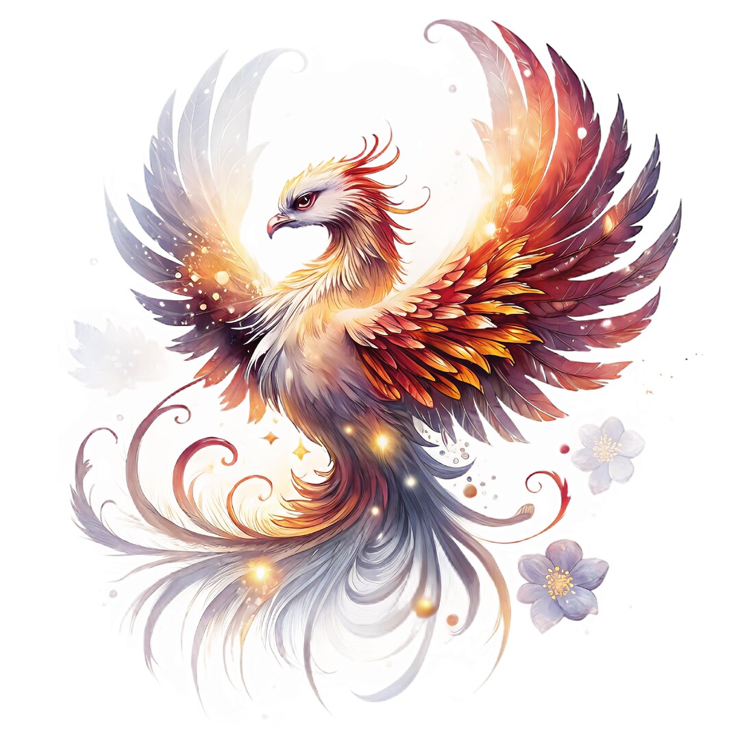 12 JPEG Phoenix Clip Art - Alta risoluzione 300 DPI - Uso commerciale ...