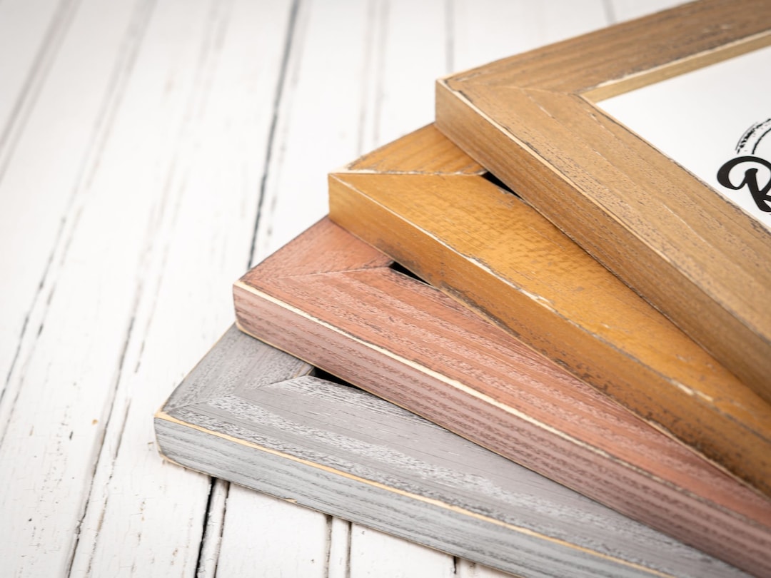 Metallic Weathered Everly - Aged Gold Frame - Silver & Rose Gold Wooden ...