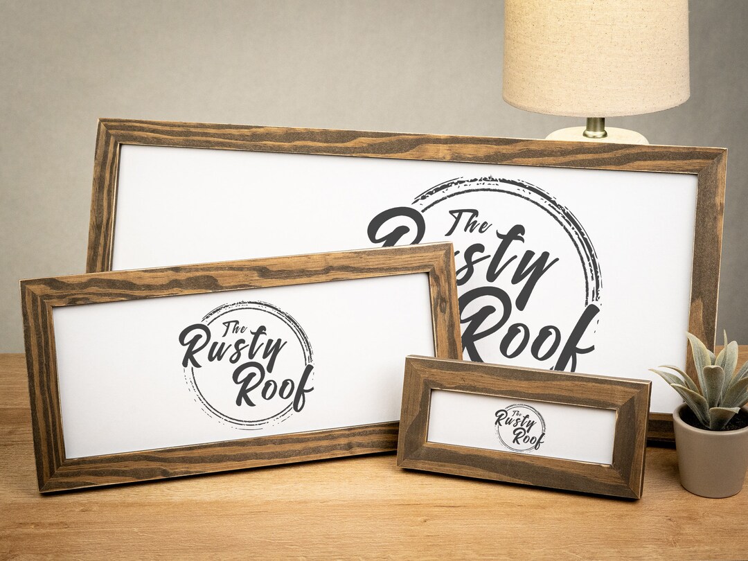 Panoramic Distressed Emily Picture Frame, Choose Your Stain or Color ...
