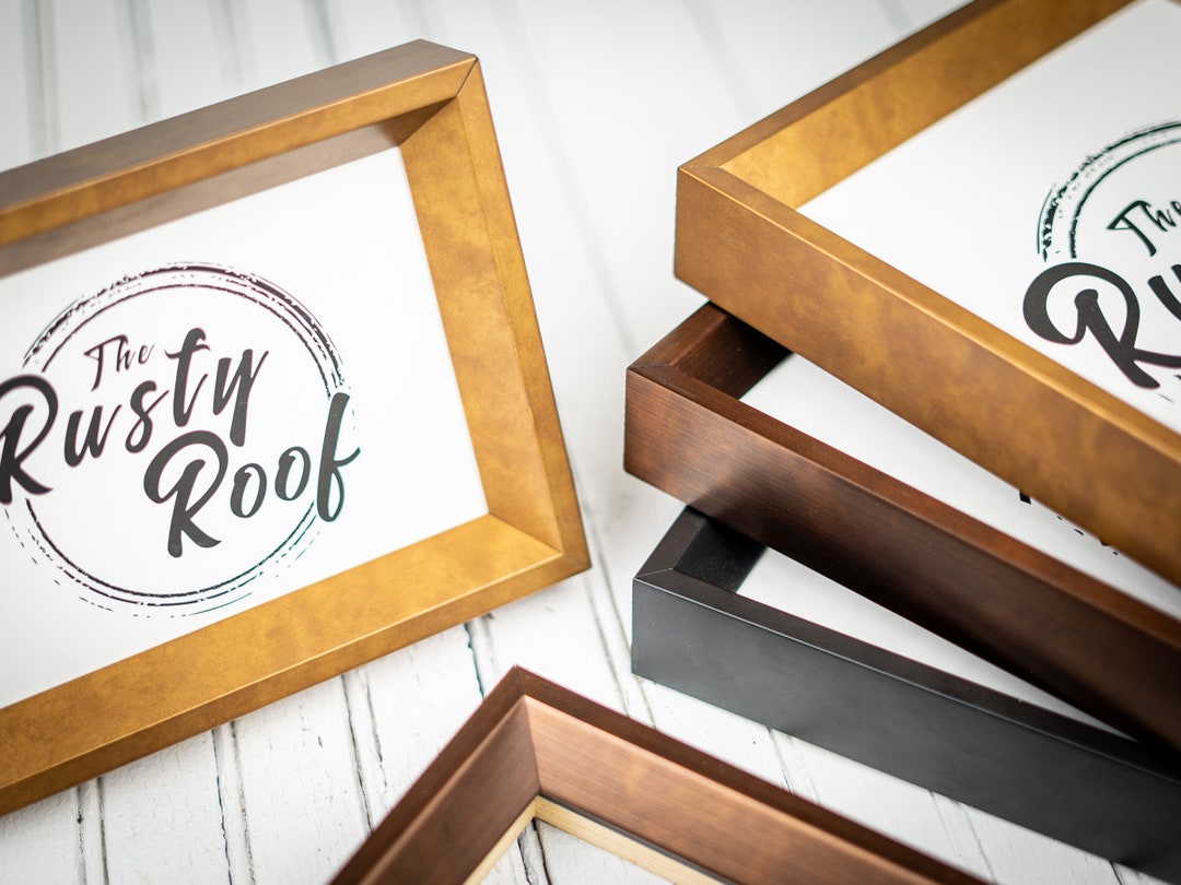 Narrow Slope Picture Frame - Choose Your Size and Finish - Sleek ...