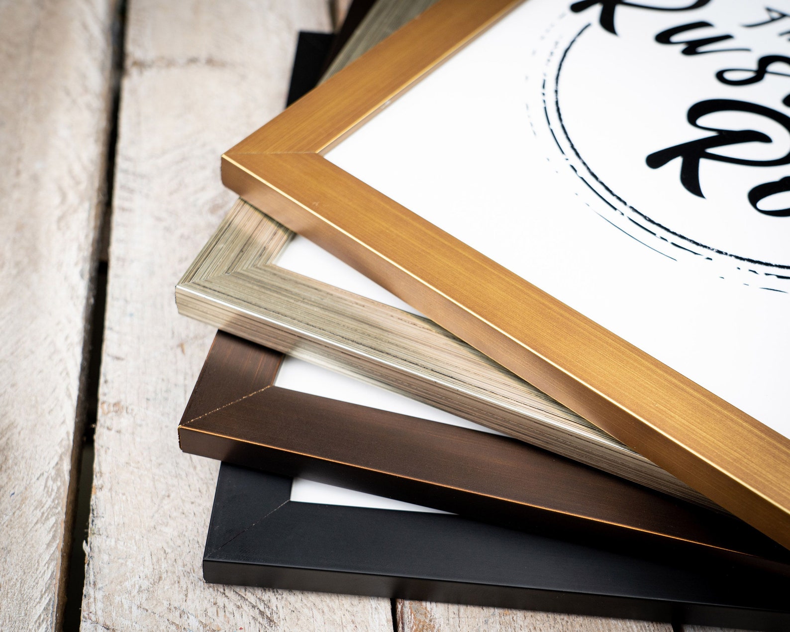 Narrow Modern Picture Frame Gold Bronze Black Silver - Etsy