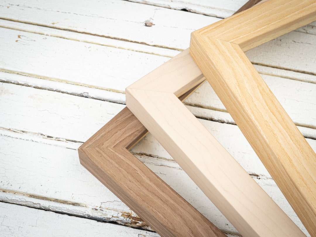 Handcrafted Narrow Savannah Picture Frame - 5 Wood Finishes to Choose ...