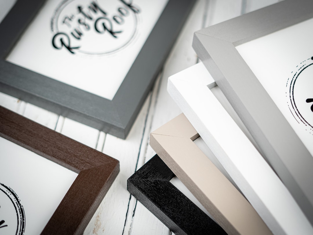 Anna Solid Color Picture Frame- Choose Size/color- Hardwood Frame ...