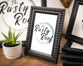 Wooden Round Frame Black Round Frame Round Picture Frame - Etsy