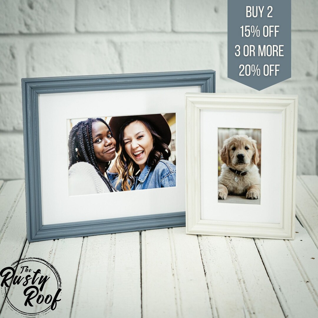 Katelyn Picture Frame - Handmade Frame With Mat - Choose Your Size ...