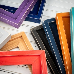 Farmhouse Distressed Frame, Burnt Orange, Rustic Picture Frame, Stacked ...