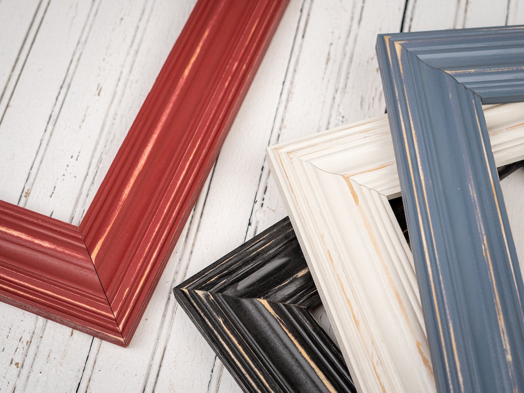 Distressed Walden Wide Distressed Picture Frame, Wood Picture Frame ...