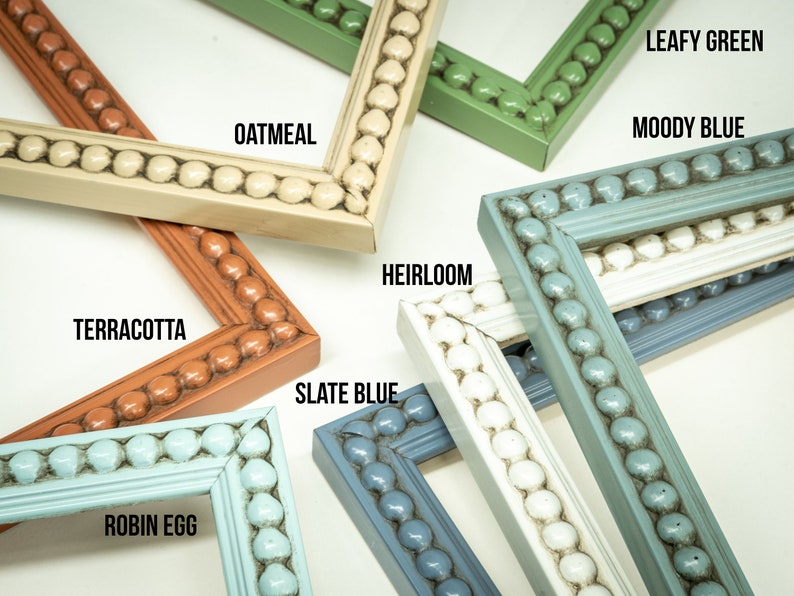 Penelope Beaded Picture Frame -cottage Style Photo Frame - Gallery ...