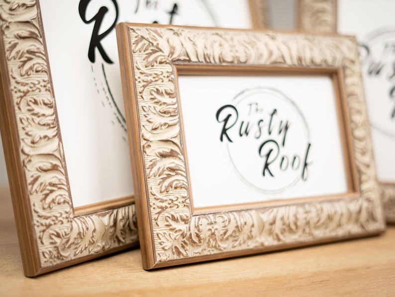 Ornate Whitewash Frame Elegant Wedding Photo Frame Handmade - Etsy