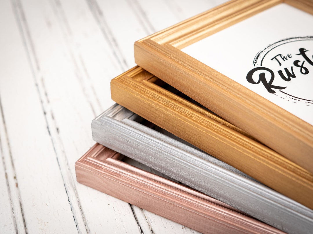 Katelyn Frame - Metallic Gold Picture Frame - Rose Gold Frame - Silver ...