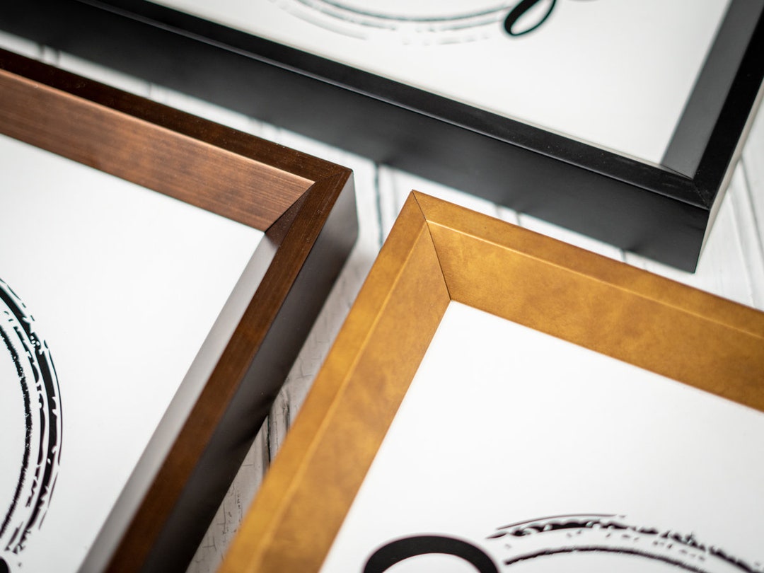 Narrow Slope Picture Frame - Choose Your Size and Finish - Sleek ...