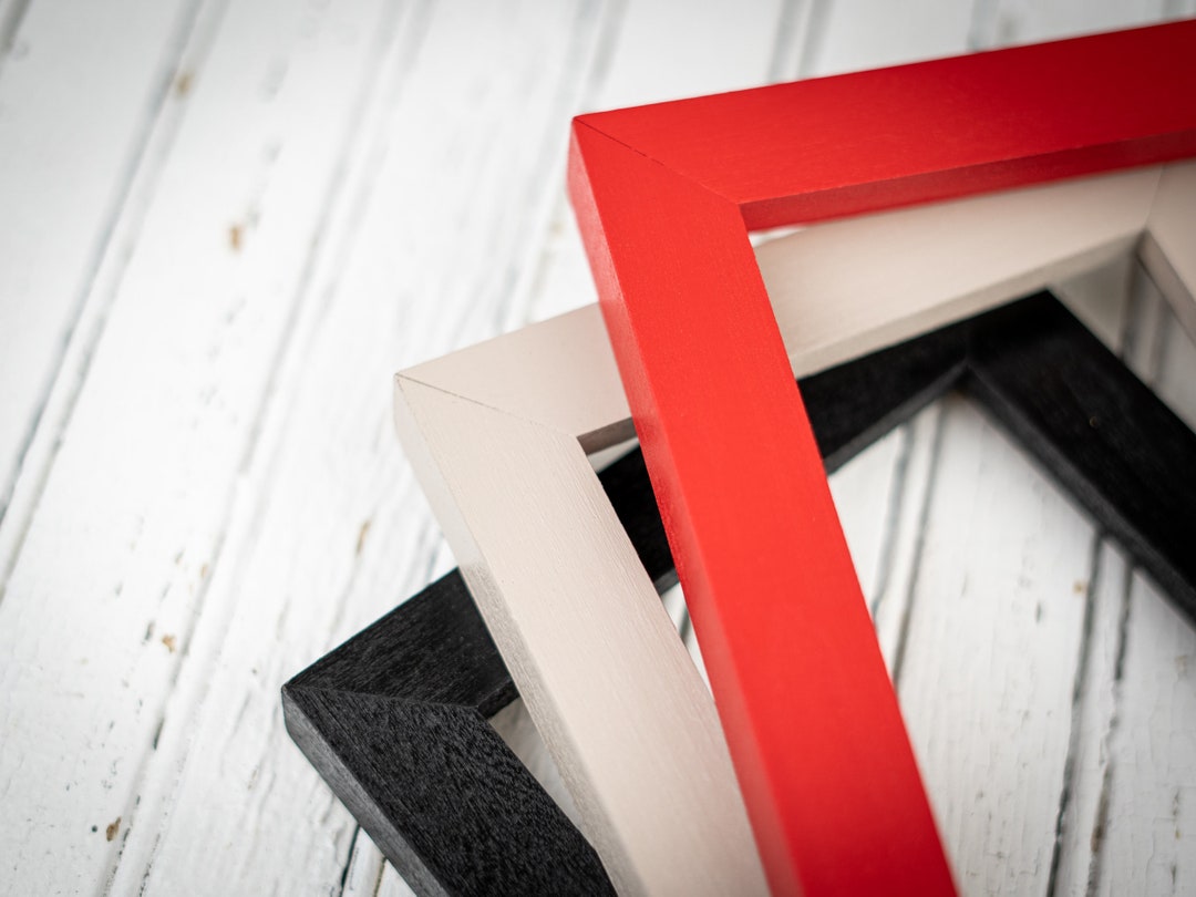 Anna Solid Color Picture Frame-choose Your Size/color- Narrow- Handmade ...