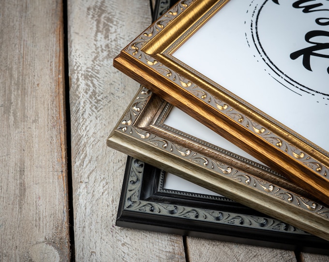 Quadro Frames 8x9 Inch Picture Frame, Style P375 3/8 Inch Wide Molding ...