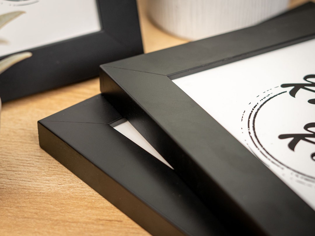 Satin Black Frame, Black Modern Frame, 4x6,minimalistic Picture Frame ...