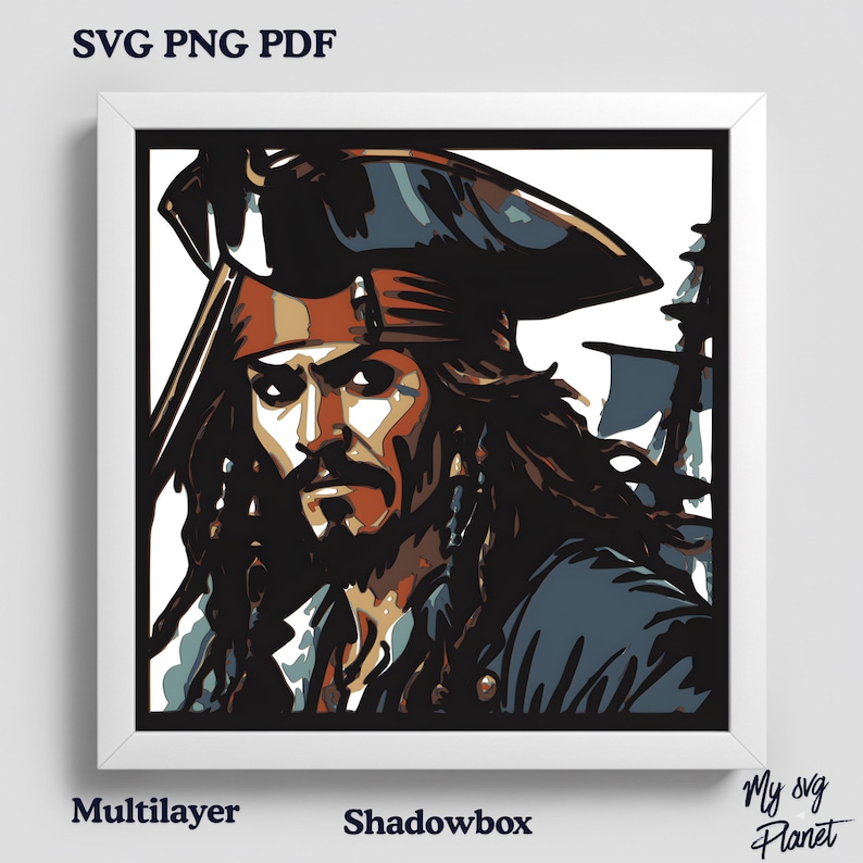 Pirate Shadow Box SVG, Multilayer Papercut Design (digital Download) - Etsy