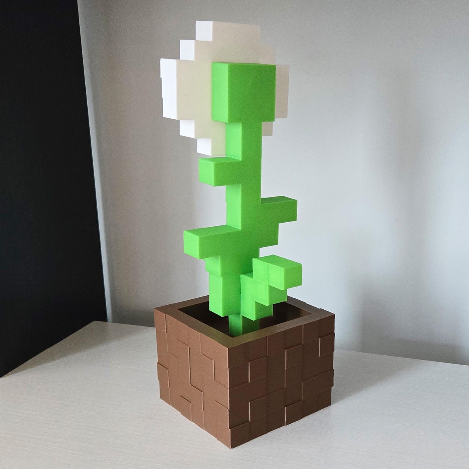 Giant Minecraft-style Pixelated Daisy Flower | 3d-printed Block Decor ...