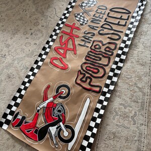 Need Four Speed Birthday Banner – Race Car/dirt Bike 4th Birthday Party ...