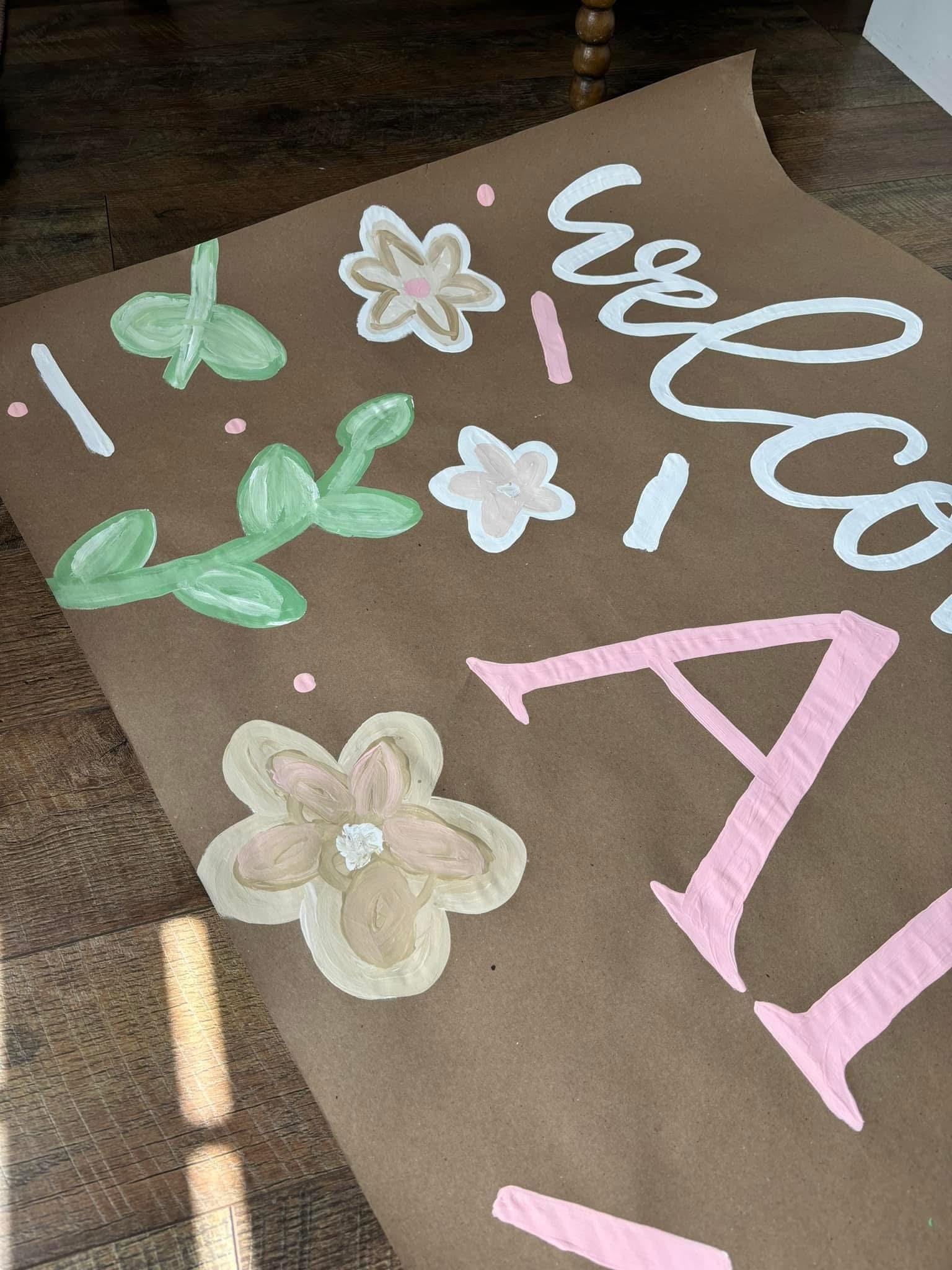 Hand Painted Banner - Etsy