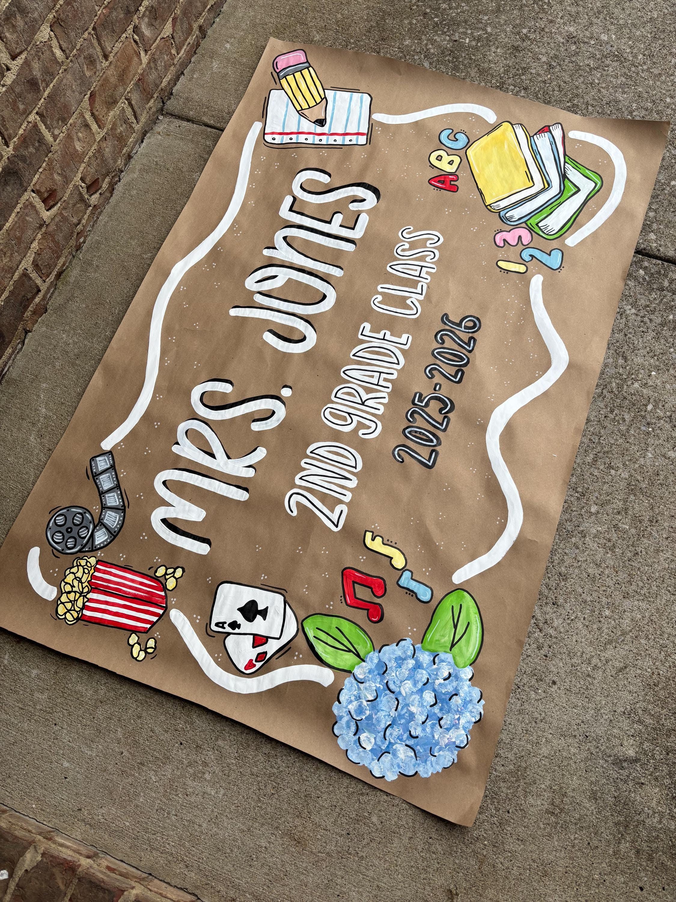 Custom Teacher Handpainted Banner - Etsy