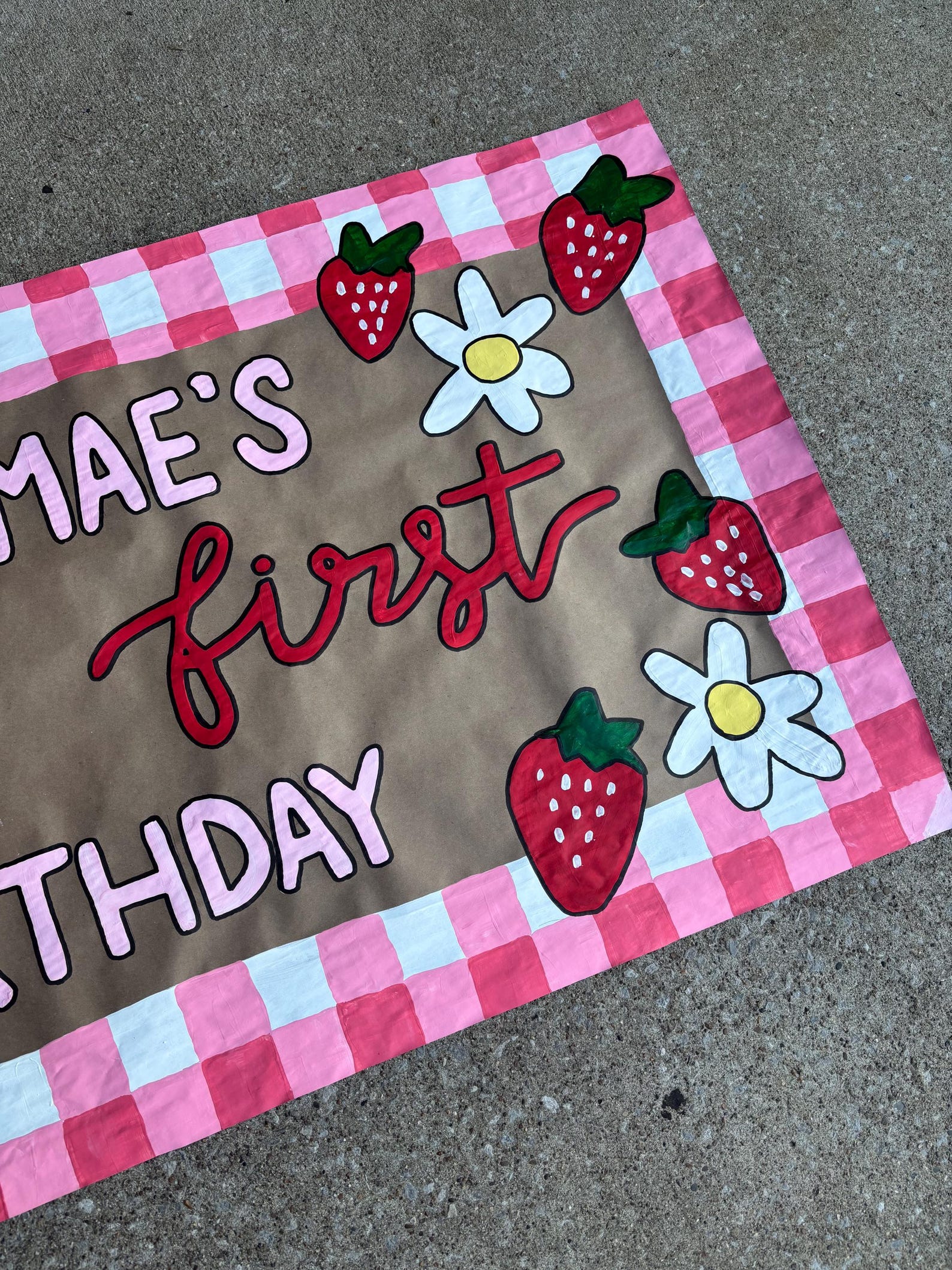 Berry First Birthday Banner – Strawberry Theme Party Decor - Etsy