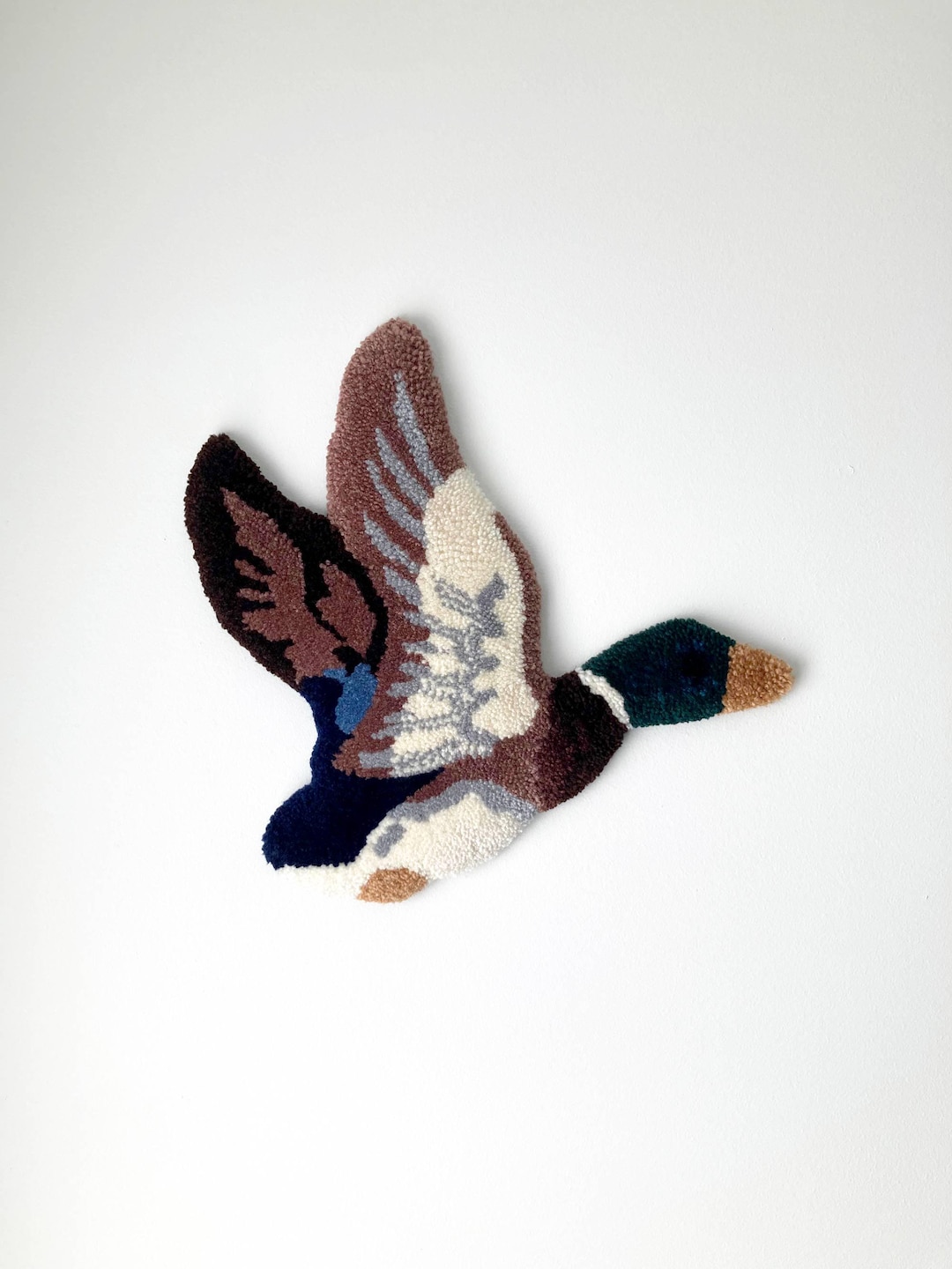 Mallard Duck Tufted Wall Art Decoration: Vintage Hunting Nursery Decor ...