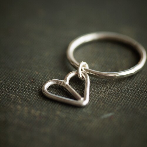 Triangle Ring Sterling Silver Made to Order Hammered - Etsy