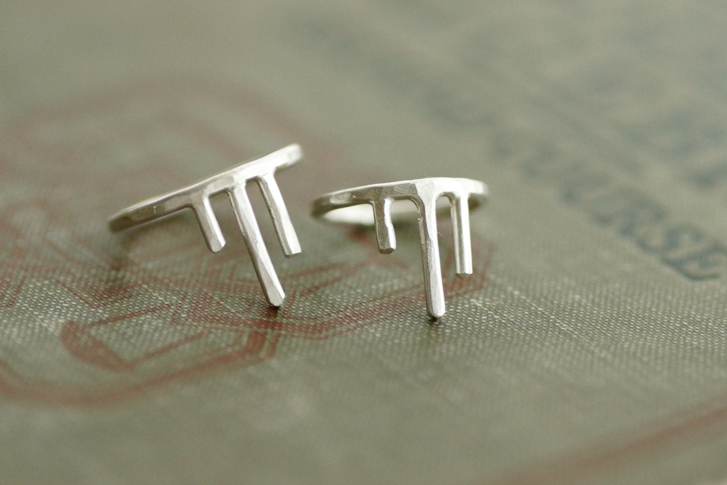 Dripping Sterling Ring Set Unattached Ring Armor Made to | Etsy